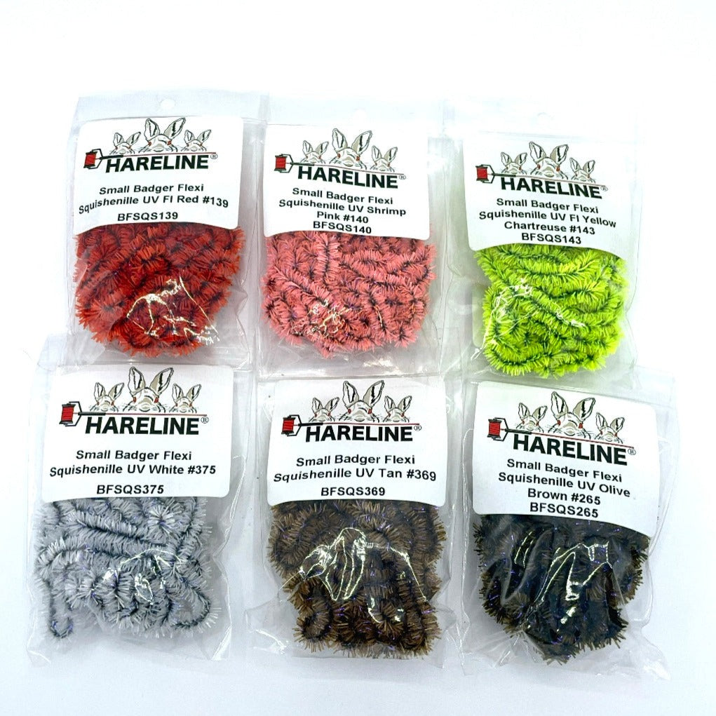 Hareline | Small Badger Flexi Squishenille – Emerald Water Anglers