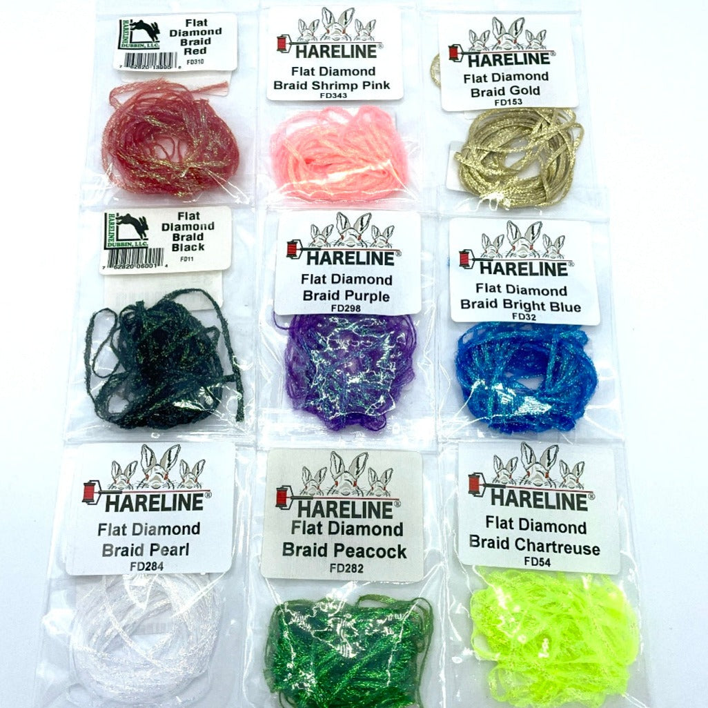 Hareline | Flat Diamond Braid – Emerald Water Anglers
